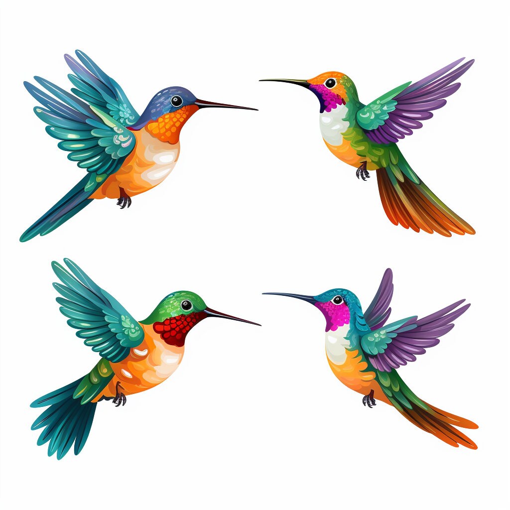 34 Hummingbird Bundle Svg Color / Hummingbird Clip Art SVG ...