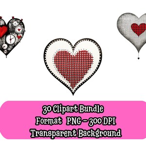 Heart Clipart Bundle. 30 High Quality Pngs - Etsy
