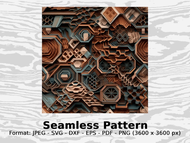 Geometric Forms Pattern SVG Digital Paper SVG Seamless - Etsy