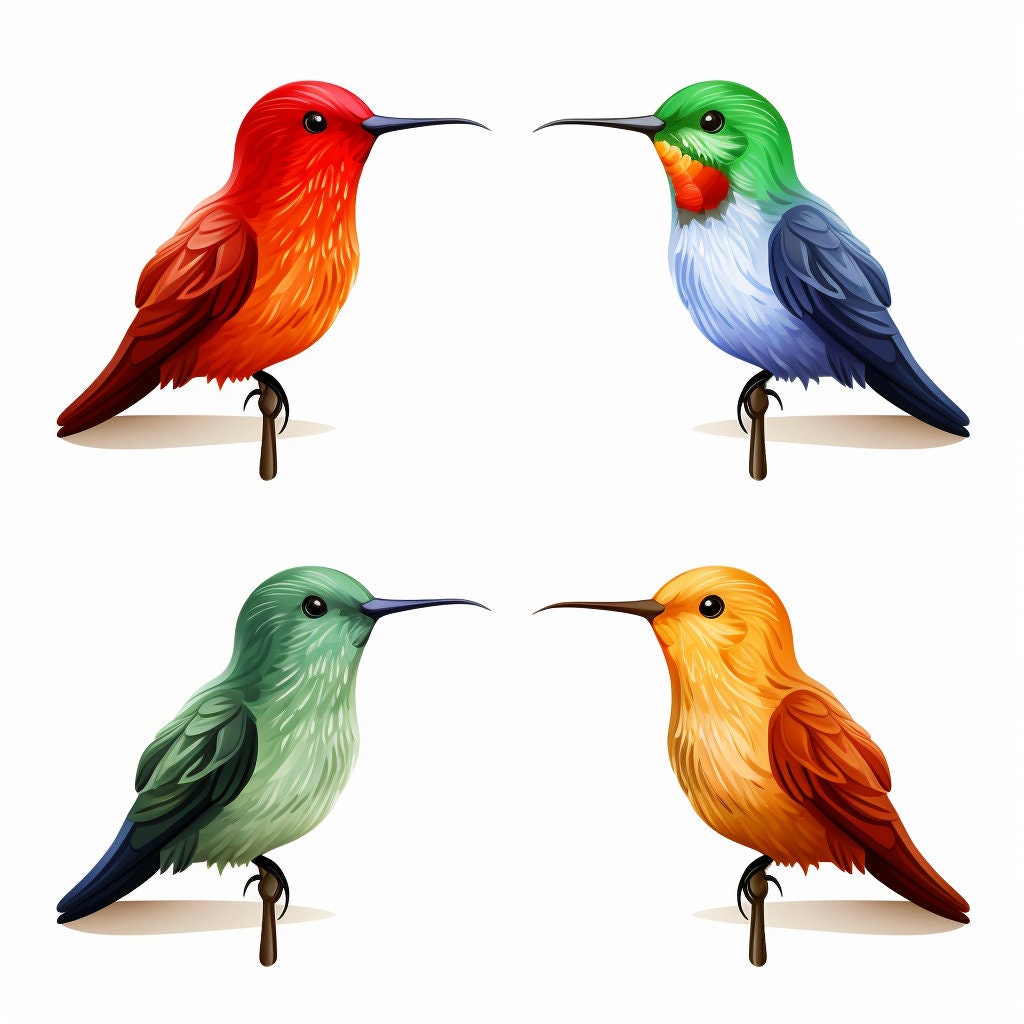 34 Hummingbird Bundle Svg Color / Hummingbird Clip Art SVG ...
