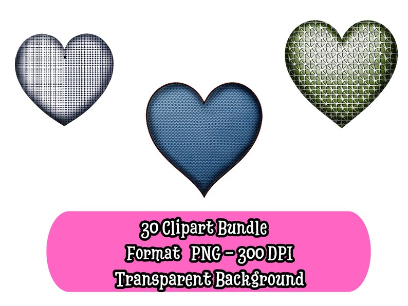 Heart Clipart Bundle. 30 High Quality Pngs - Etsy