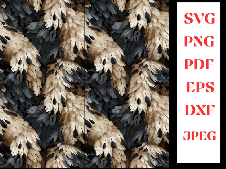 Falcon Plumage Pattern SVG Digital Paper SVG Seamless Pattern Comercial ...