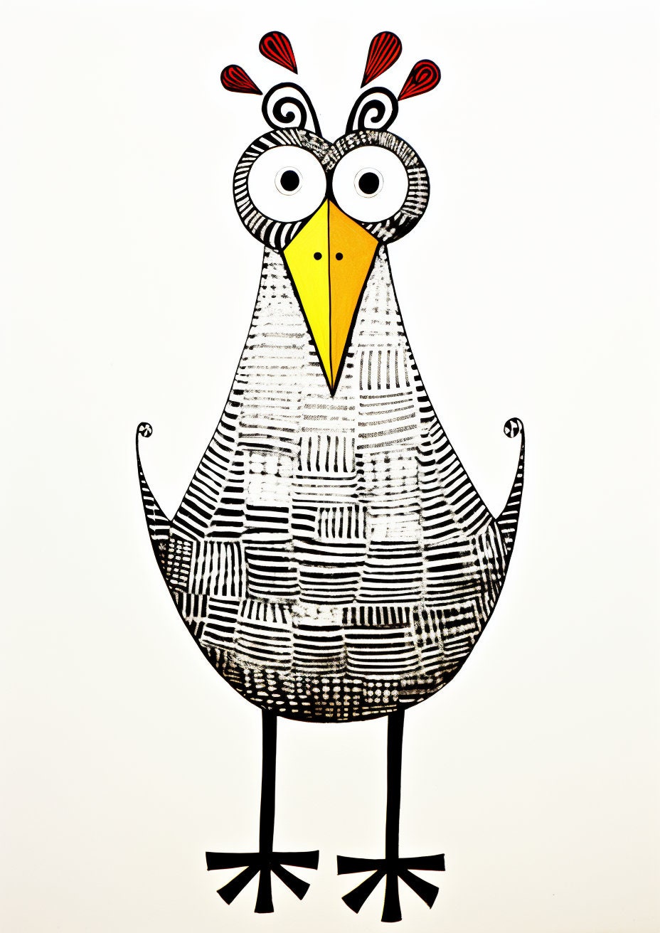 Bundle of 8 Cartoon Chicken and Rooster Characters! - Etsy