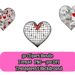 Heart Clipart Bundle. 30 High Quality Pngs - Etsy
