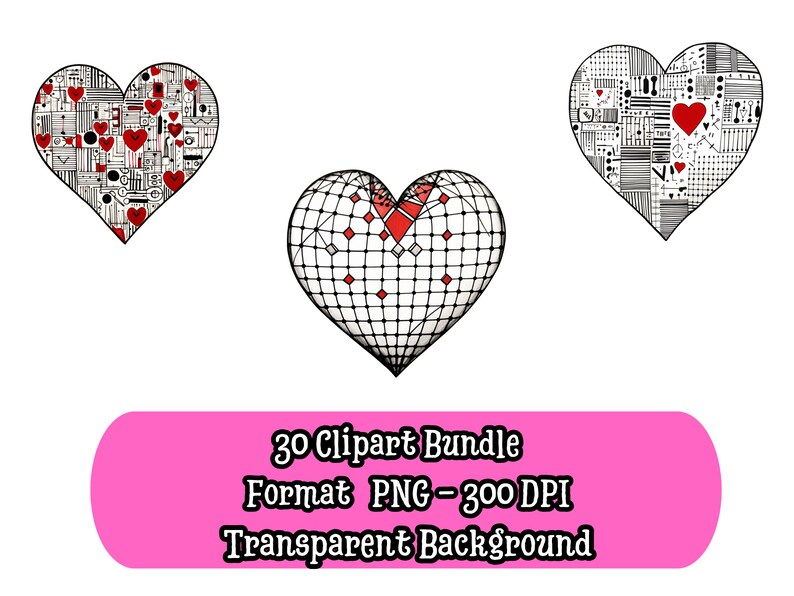 Heart Clipart Bundle. 30 High Quality Pngs - Etsy