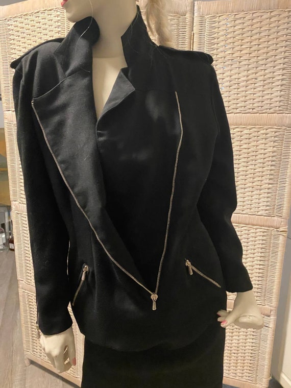 Mob Wife Era Black Dress Claude Rapp Made in Paris V… - Gem