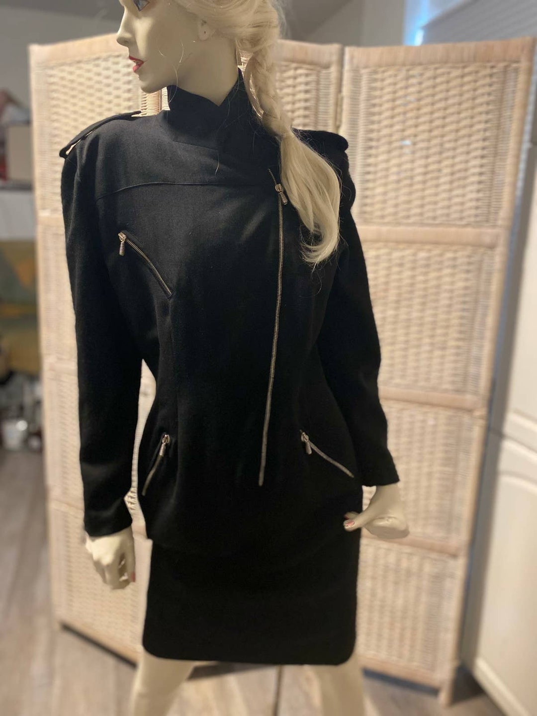 Mob Wife Era Black Dress Claude Rapp Made in Paris Vintage Black Dress ...