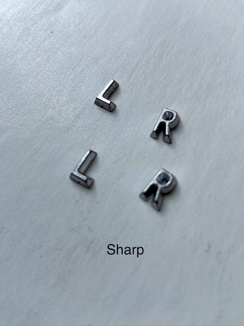 3/8 Inch Lead L and R Letters for X-ray Markers, Perfect When Space is ...