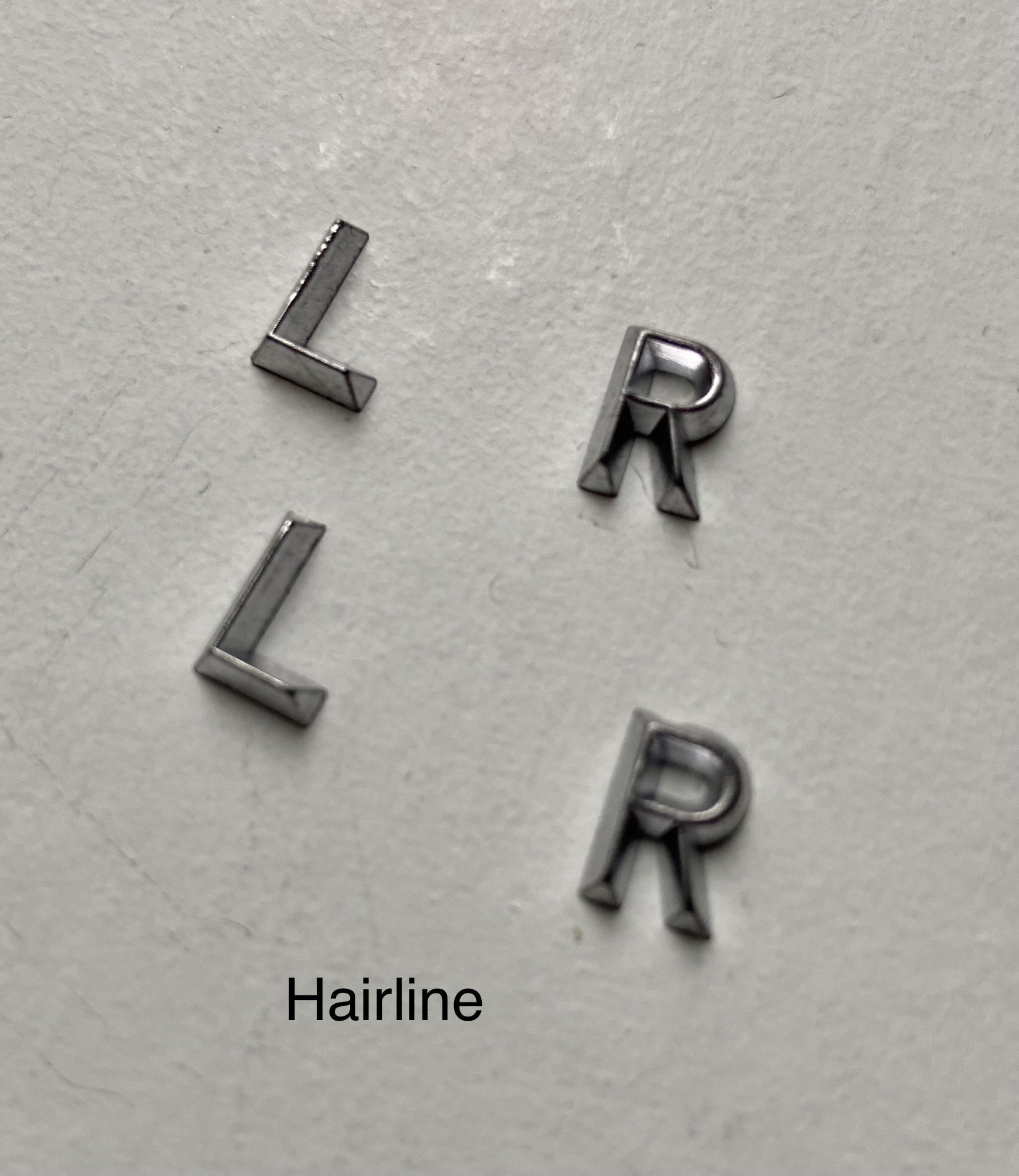 3/8 Inch Lead L and R Letters for X-ray Markers, Perfect When Space is ...