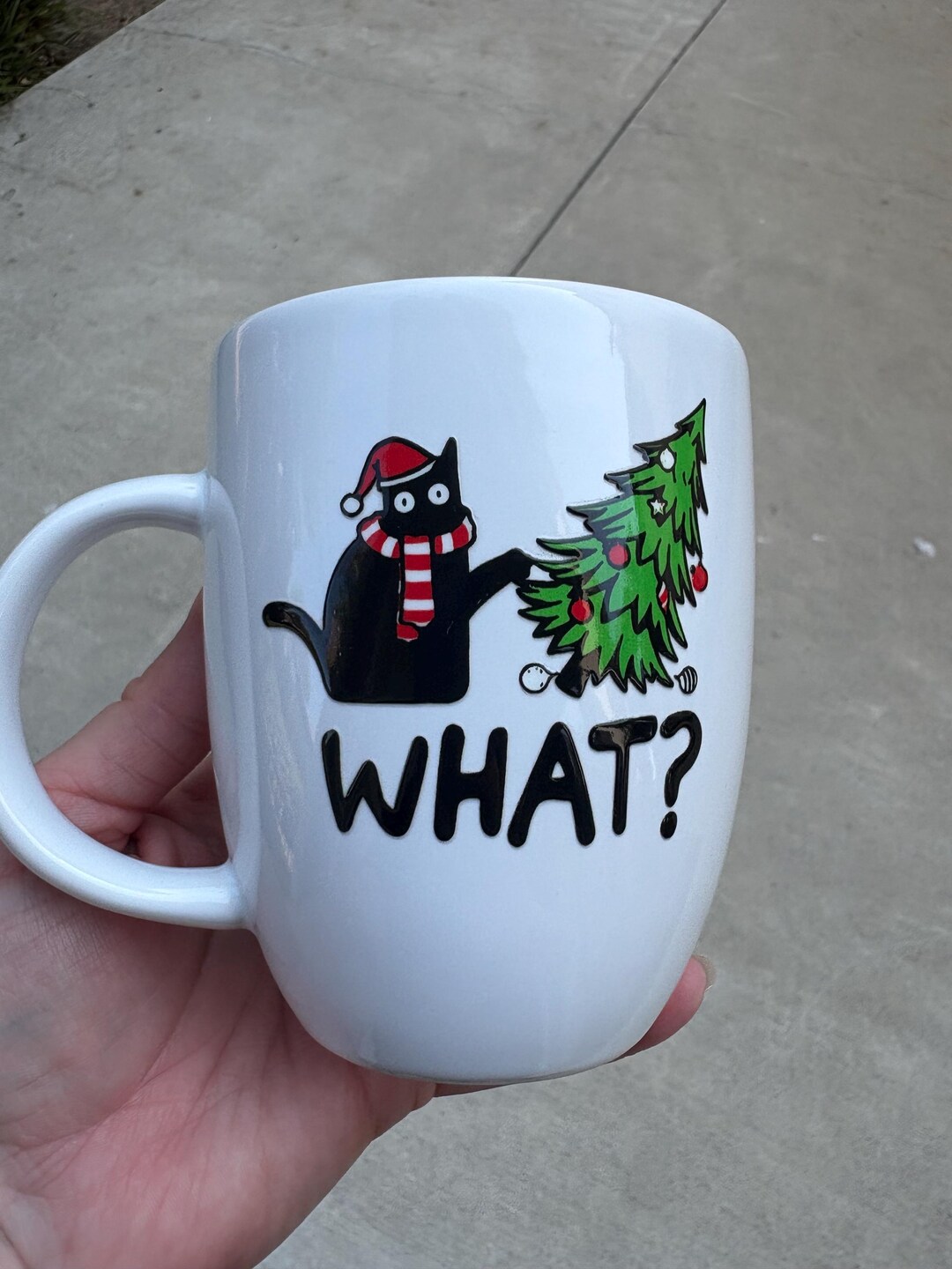 WHAT? Cat Knocks Over Tree Coffee Cup - Etsy