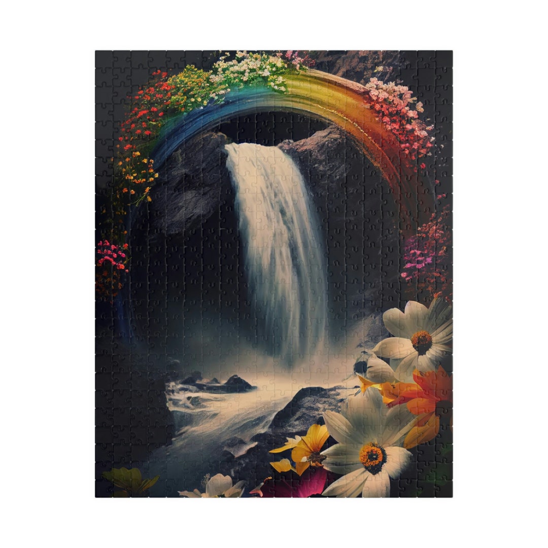 Jigsaw Puzzle Rainbow Puzzle Waterfall Gifts Puzzles for Adults Jigsaw ...