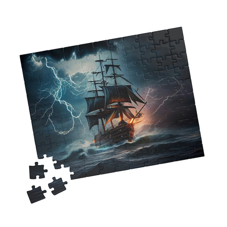 Jigsaw Puzzle | Ship in a Storm Puzzle | Pirate Ship | Puzzle Gifts ...