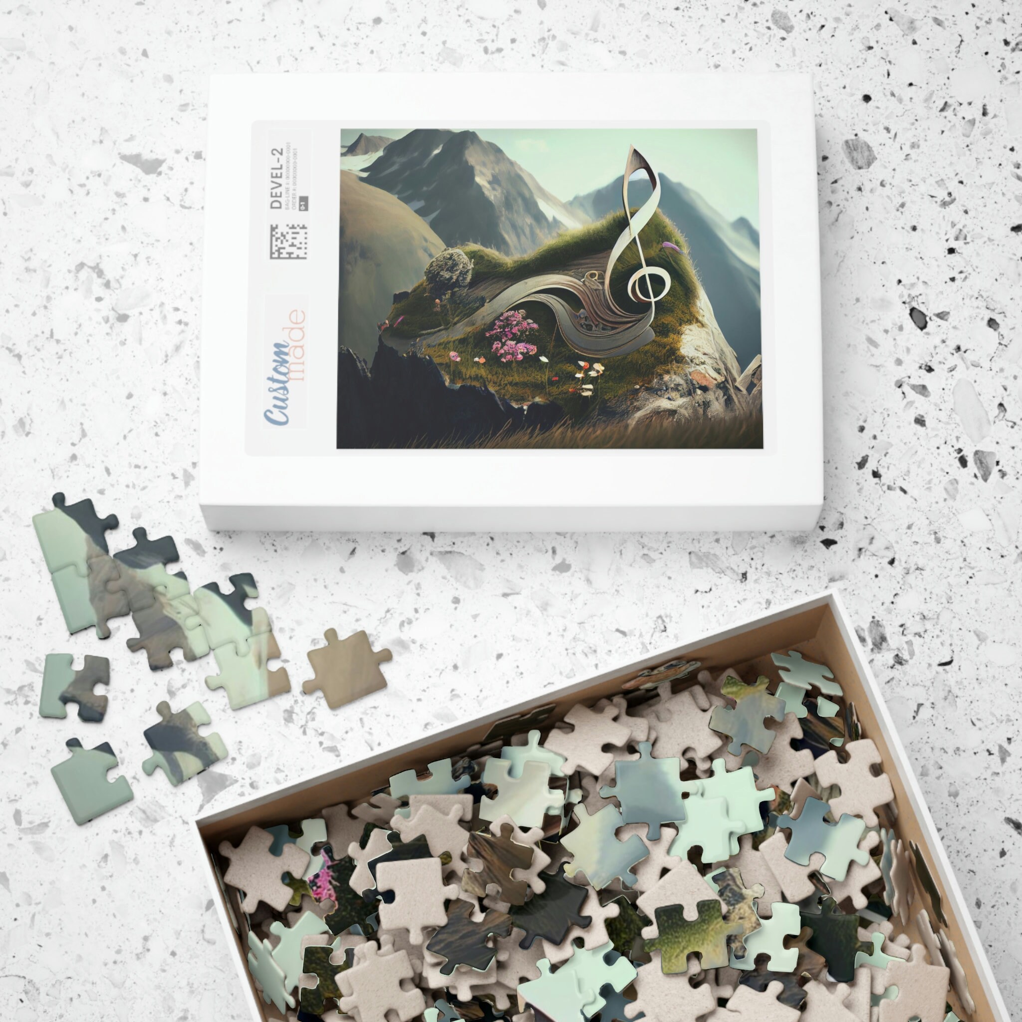 Jigsaw Puzzle | Treble Clef Rock Puzzle | Music Lover Gifts | Puzzles for Adults | Jigsaw ...