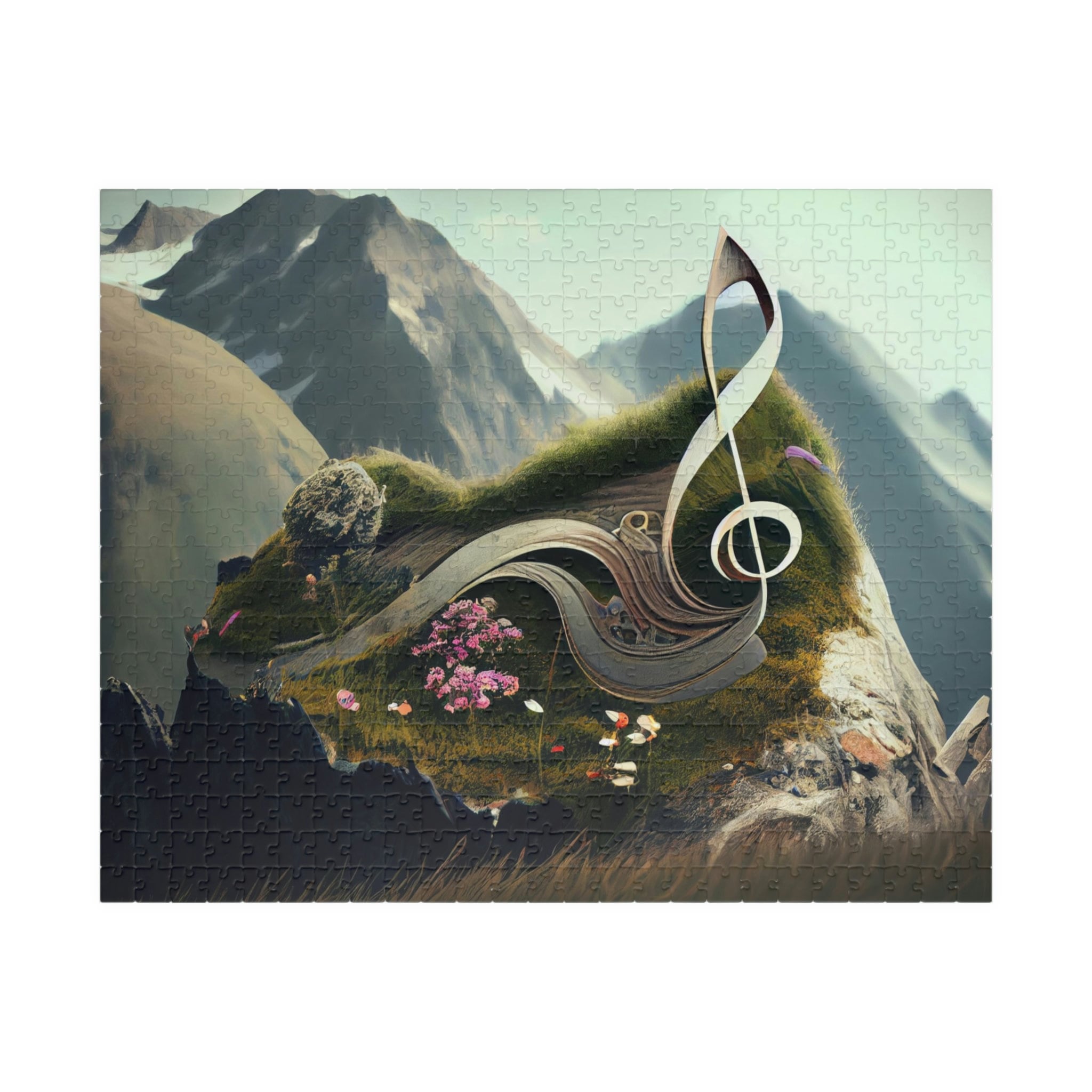 Jigsaw Puzzle | Treble Clef Rock Puzzle | Music Lover Gifts | Puzzles ...