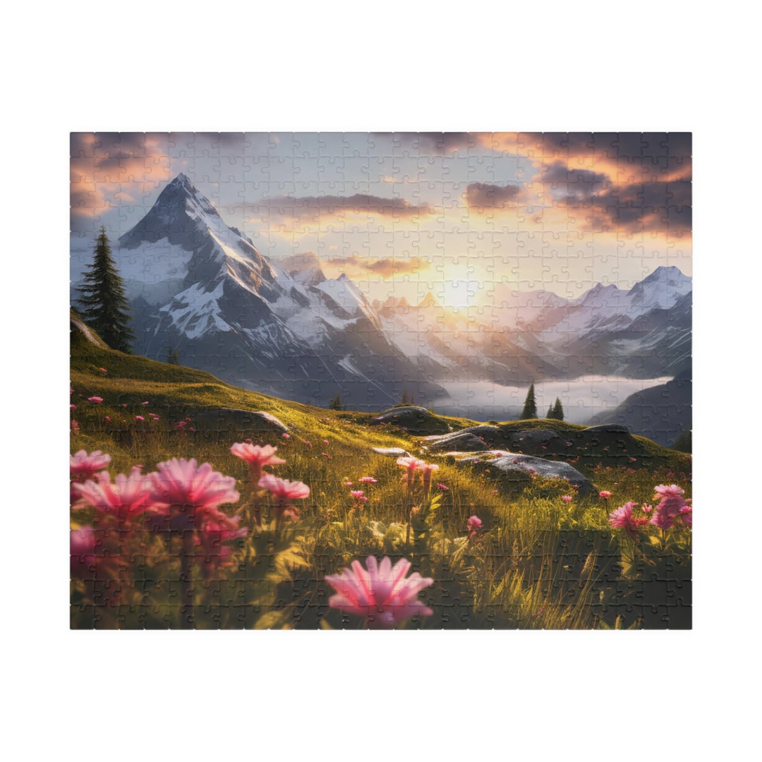 Jigsaw Puzzle | Mountain Sunrise Puzzle | Puzzle Lover Gift | Puzzles ...