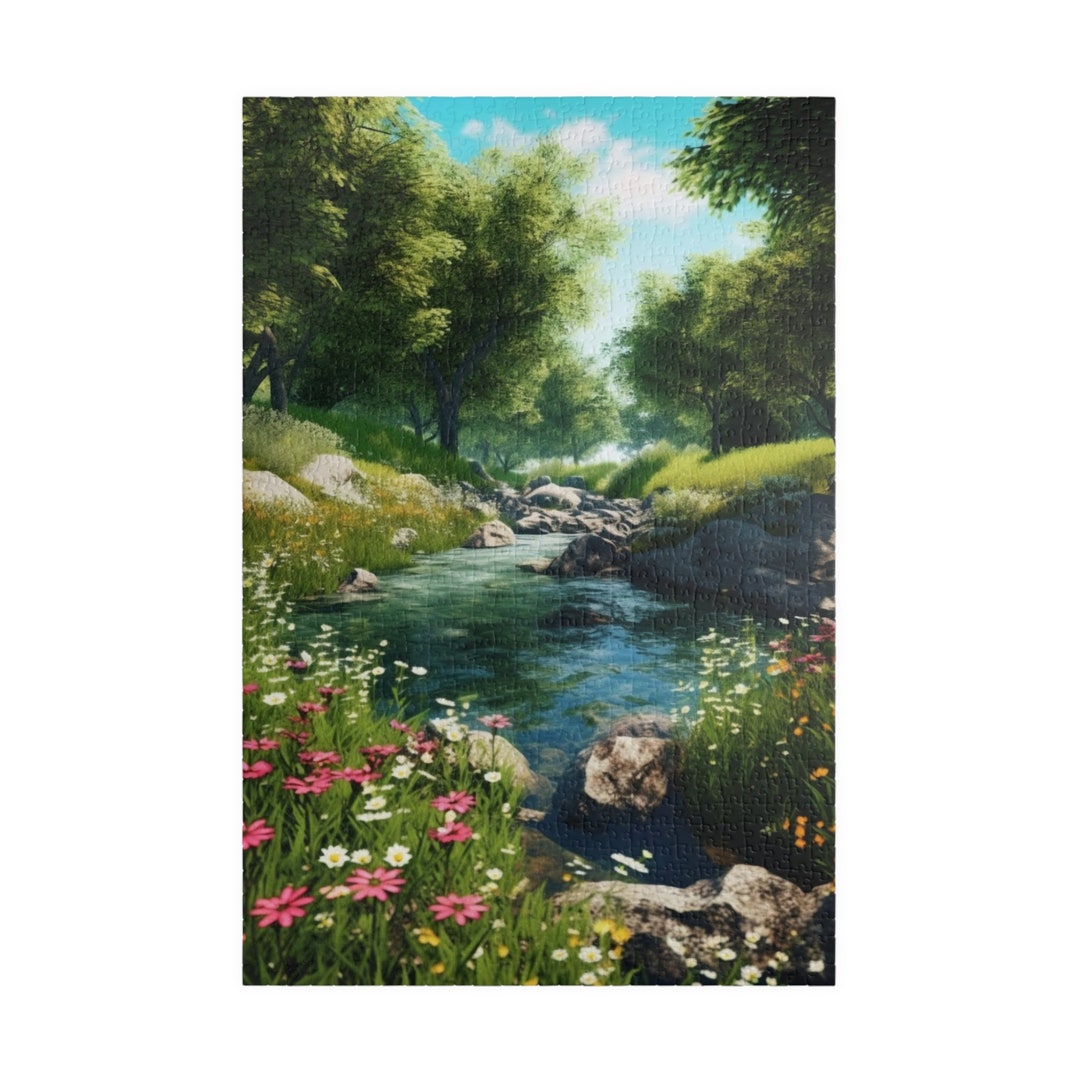 Jigsaw Puzzle | River Running Through a Forest Puzzle | Gifts | Puzzles ...