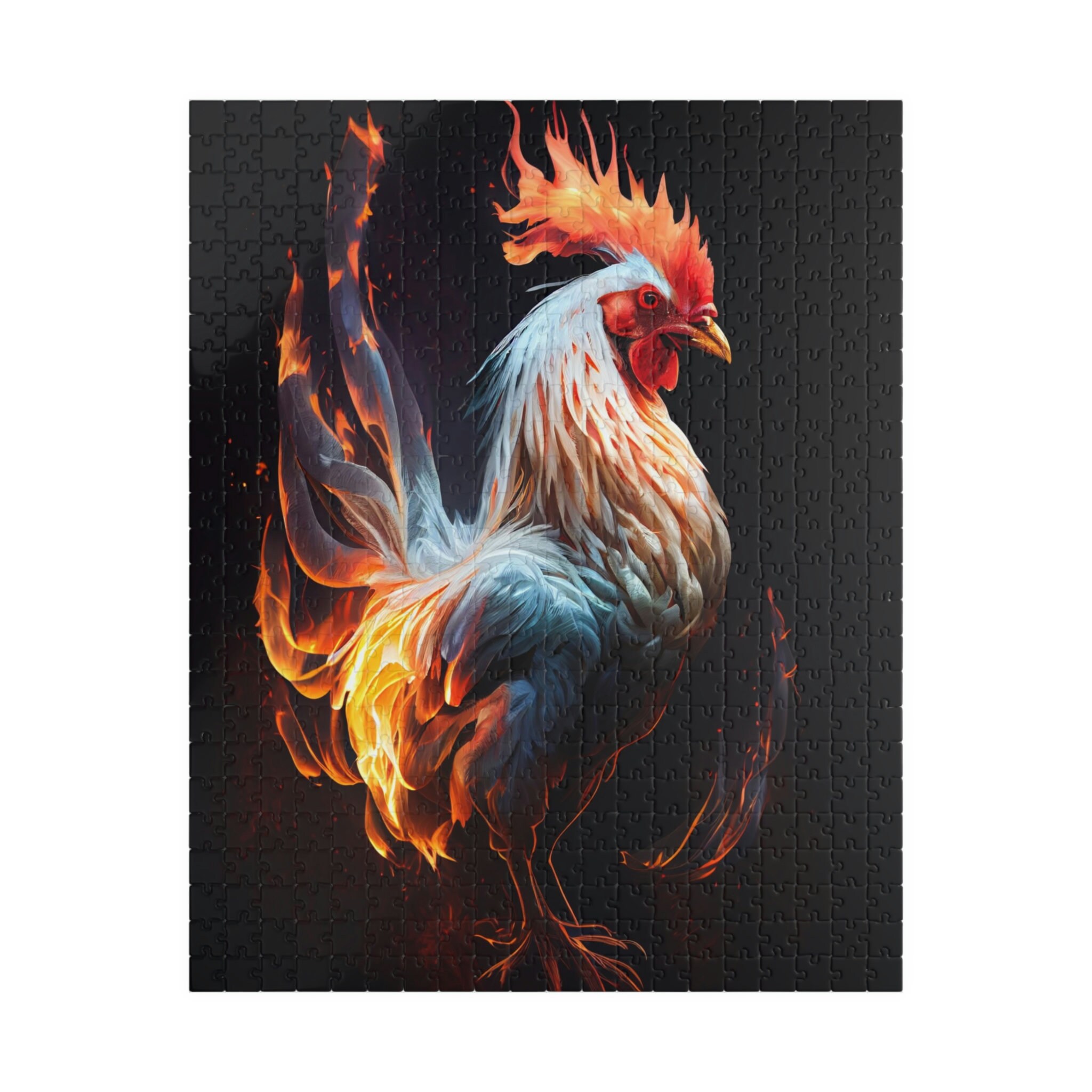 Jigsaw Puzzle | Rooster on Fire Puzzle | Rooster | Gifts | Puzzles for ...