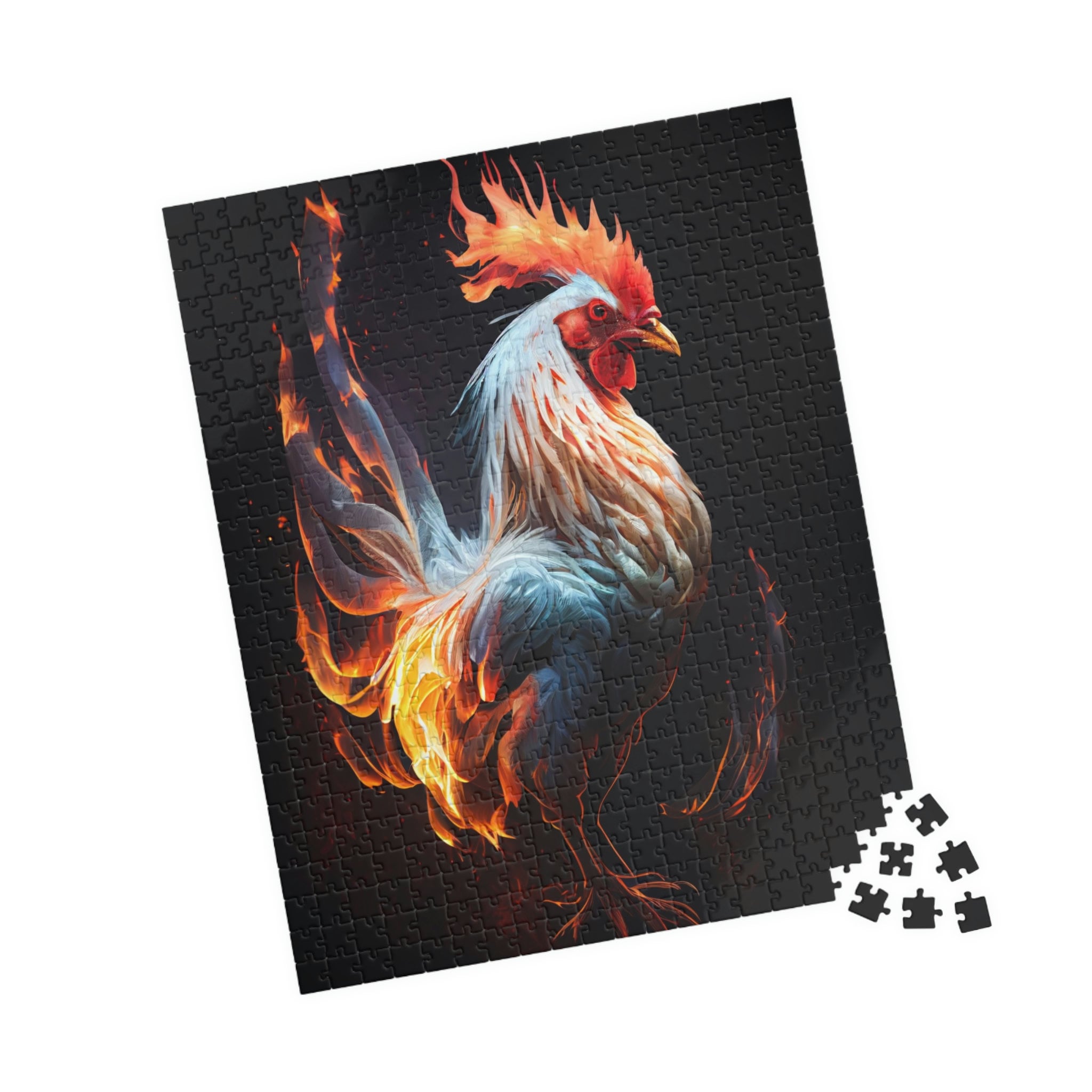 Jigsaw Puzzle | Rooster on Fire Puzzle | Rooster | Gifts | Puzzles for ...