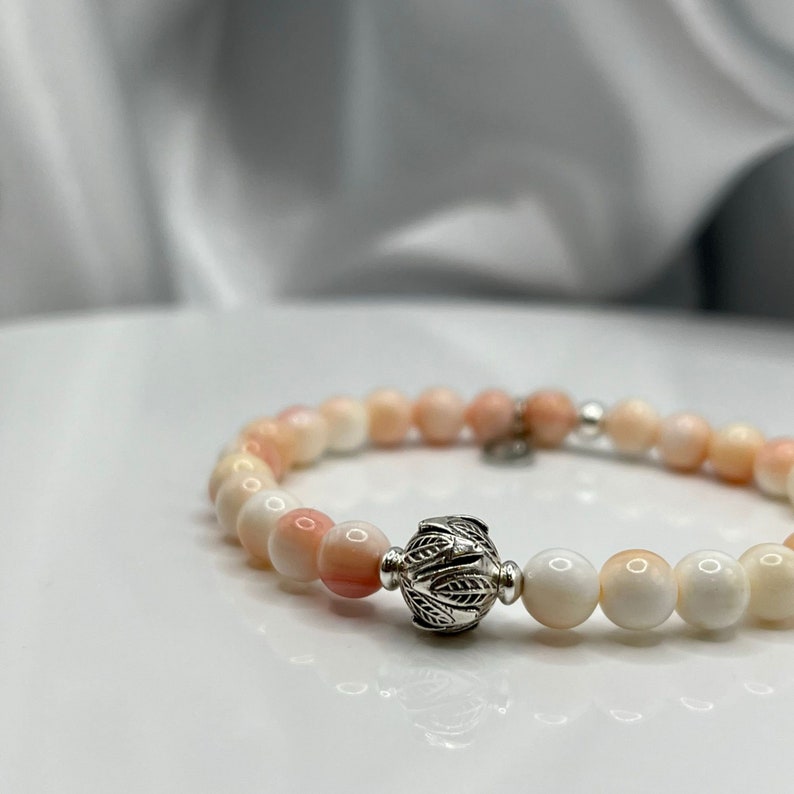Queen Conch Shell and Thai Silver Bracelet | AAA Grade Natural Gemstone ...
