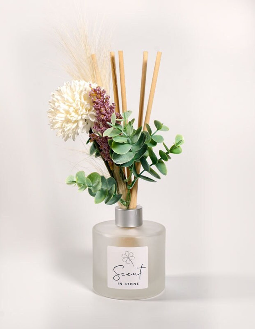 Handcrafted Floral Reed Diffuser Home Fragrance Lavender, Babies Breath ...