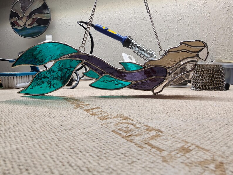 Mermaid Stained Glass Art - Etsy