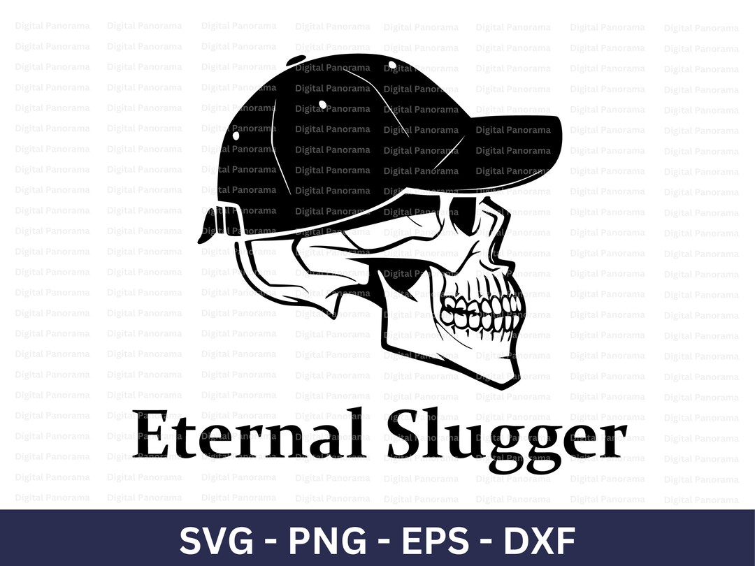Baseball Skull SVG, Slugger Skull SVG , Skull SVG, Cricut Cut File ...