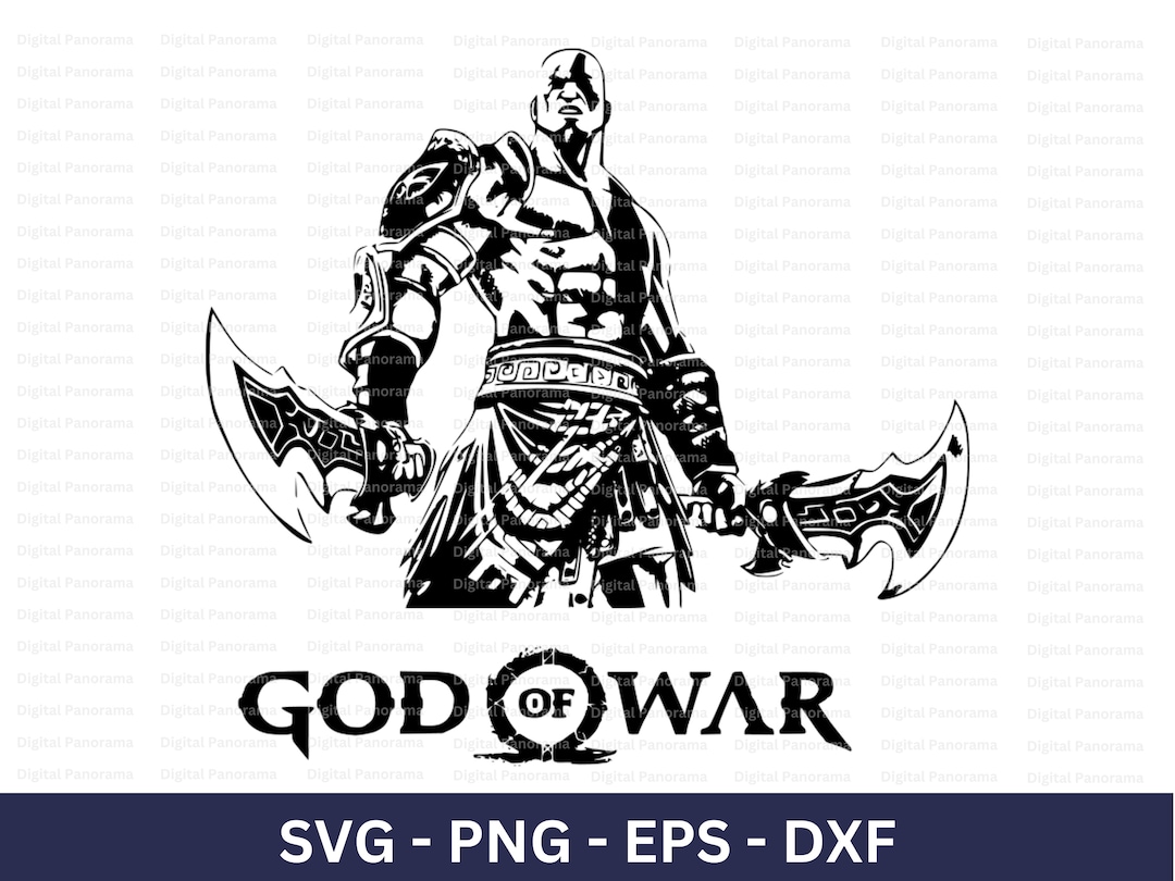 God of War SVG, Kratos Cut File, Video Game Character Design, Cricut ...