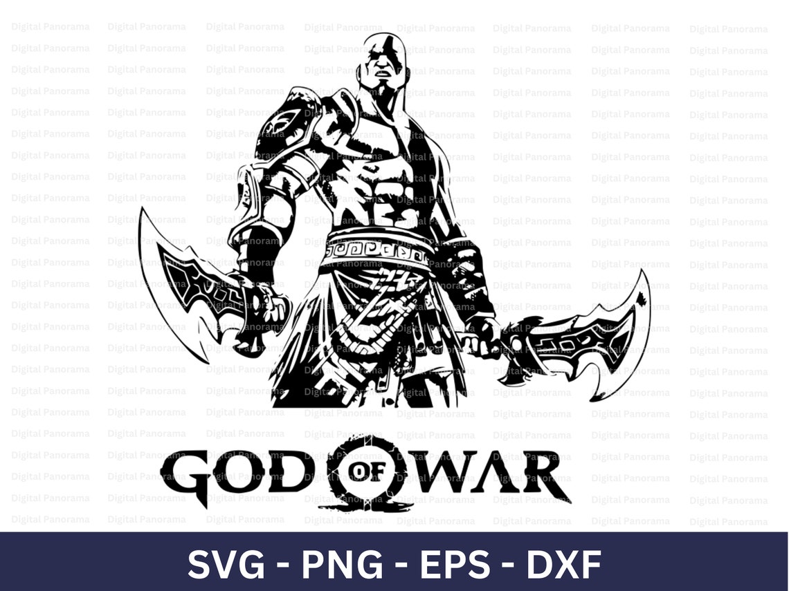 God of War SVG, Kratos Cut File, Video Game Character Design, Cricut ...