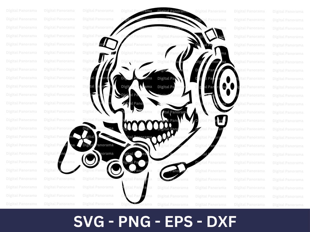 Gaming SVG, Skull SVG, Cricut Cut File, Digital Download - Etsy