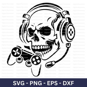 Gaming SVG, Skull SVG, Cricut Cut File, Digital Download - Etsy