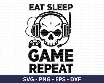 Gaming SVG, Skull SVG, Cricut Cut File, Digital Download - Etsy