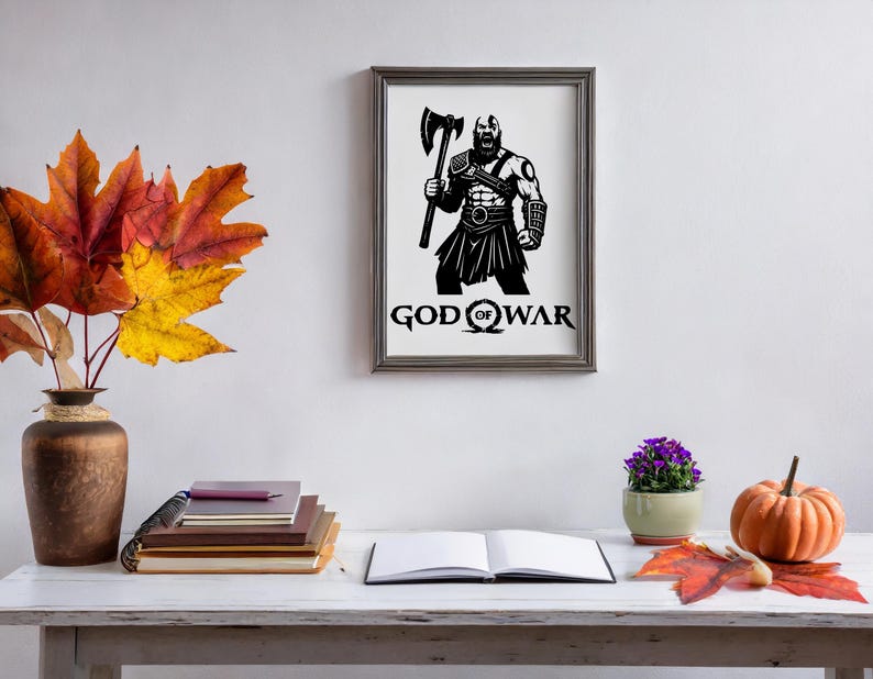 God of War SVG, Kratos Svg, God of War Kratos Wall Art, Video Game ...