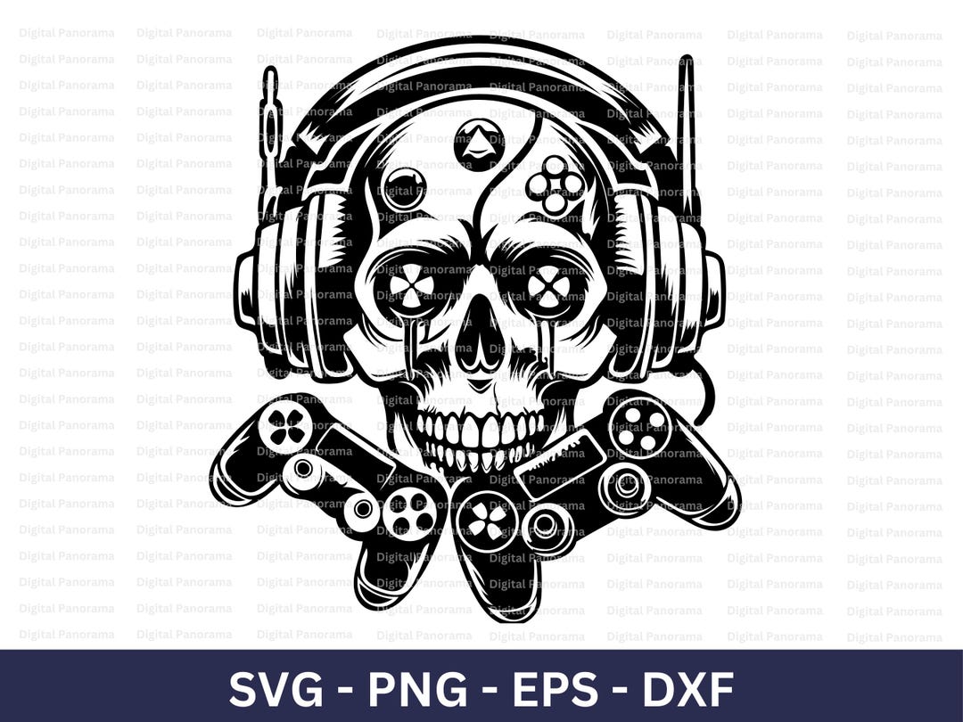 Gaming SVG, Skull SVG, Cricut Cut File, Digital Download - Etsy