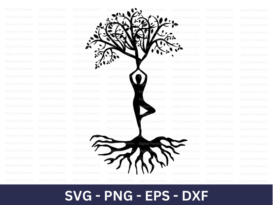 Yoga Tree SVG Digital Cut File for Cricut Silhouette Digital - Etsy UK