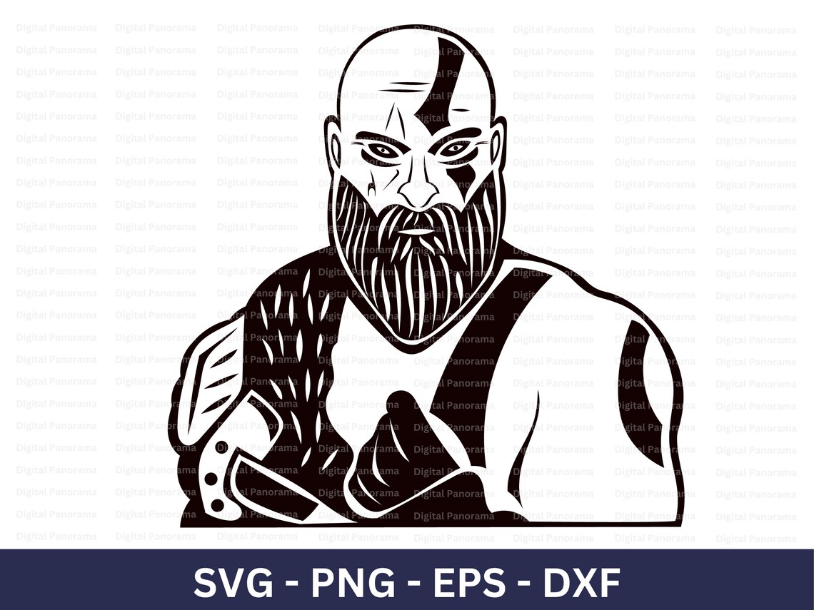 God of War SVG, Kratos SVG, Ragnarok Svg, Cricut Cut File, Digital ...
