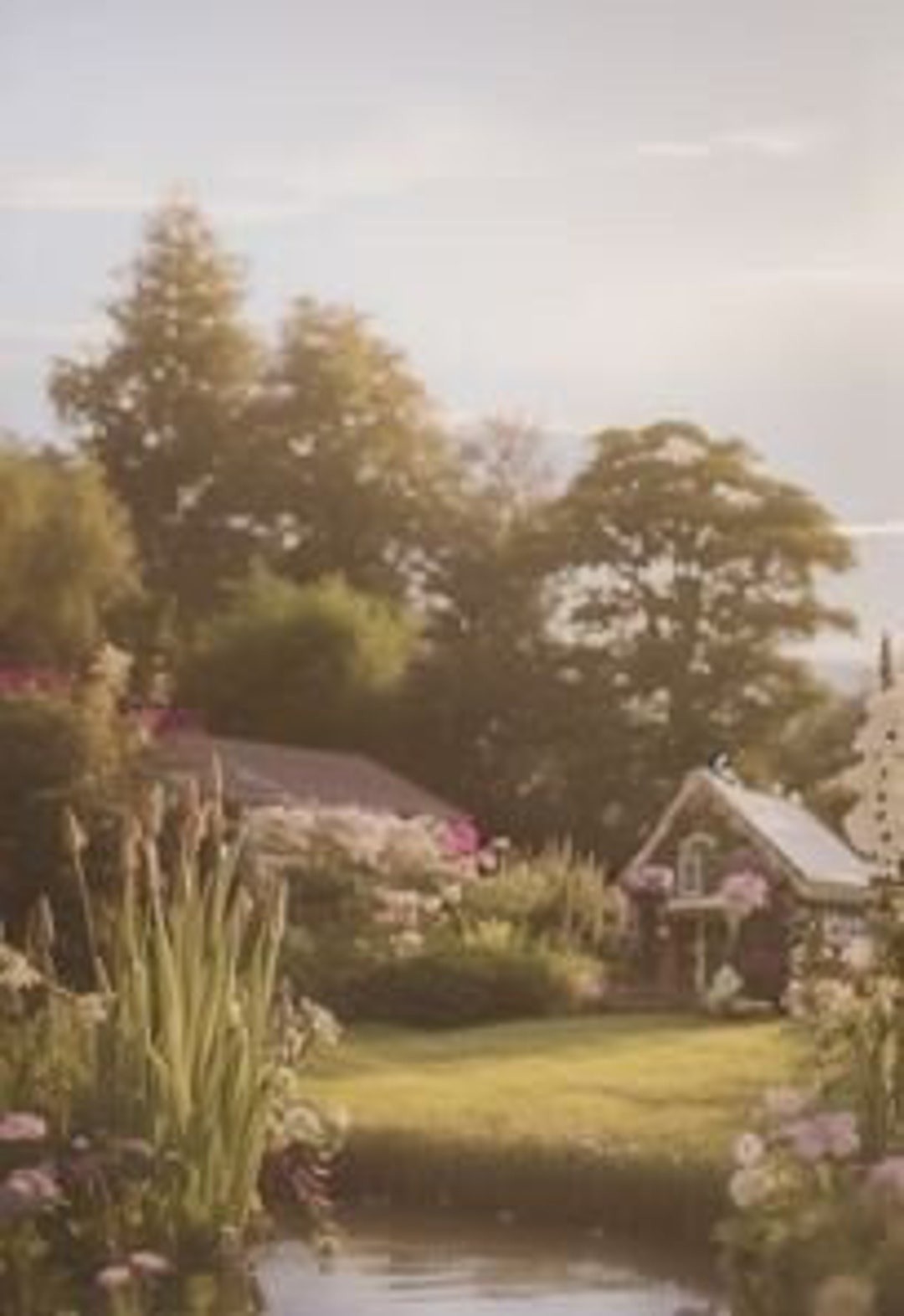 Spring Cottage | Digital Art Print | Landscape Art | Nature Art ...