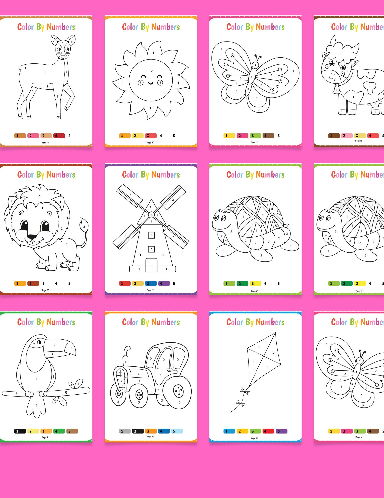 Color by Numbers Worksheet for Kids Fun Preschool Activities ...