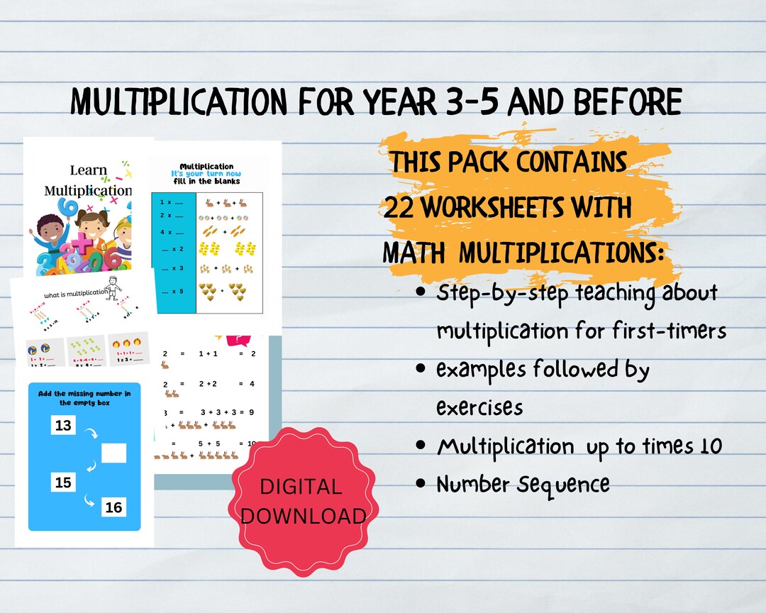 22 Math Worksheets & Activity Sheet for Children With Multiplication ...
