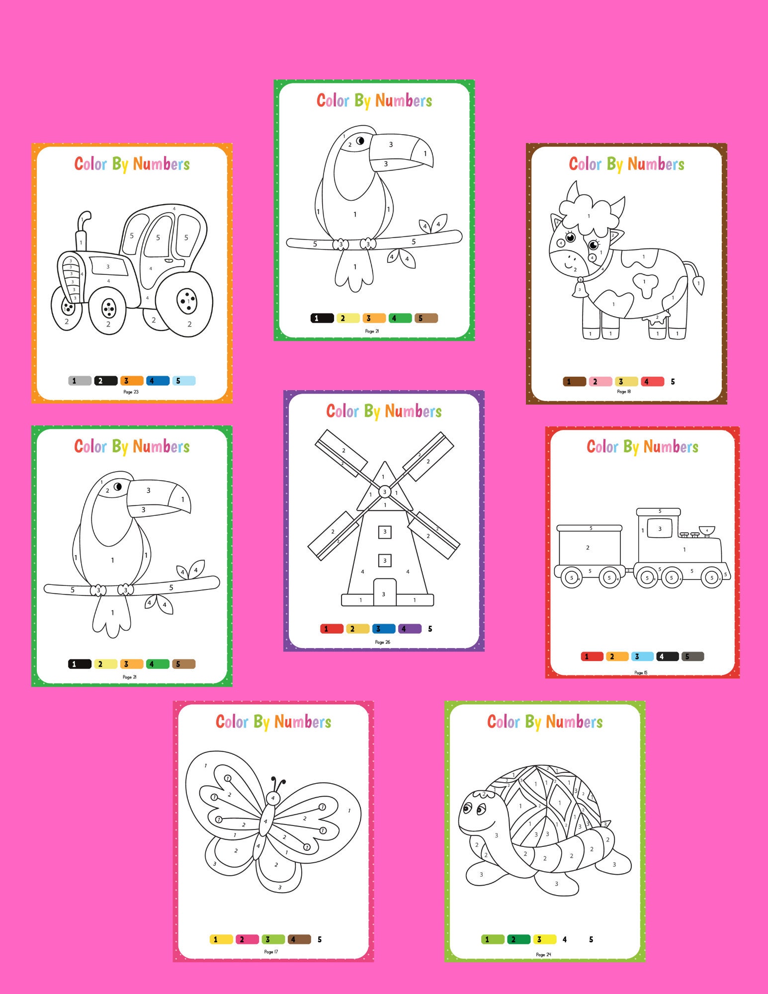 Color by Numbers Worksheet for Kids Fun Preschool Activities ...