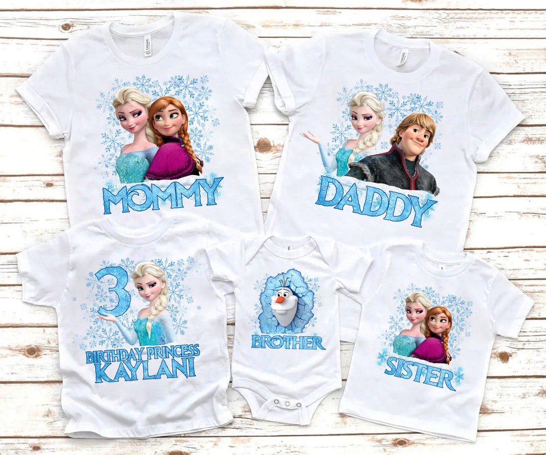 Frozen Birthday Princess Shirts, Elsa Birthday Shirts, Frozen Custom ...