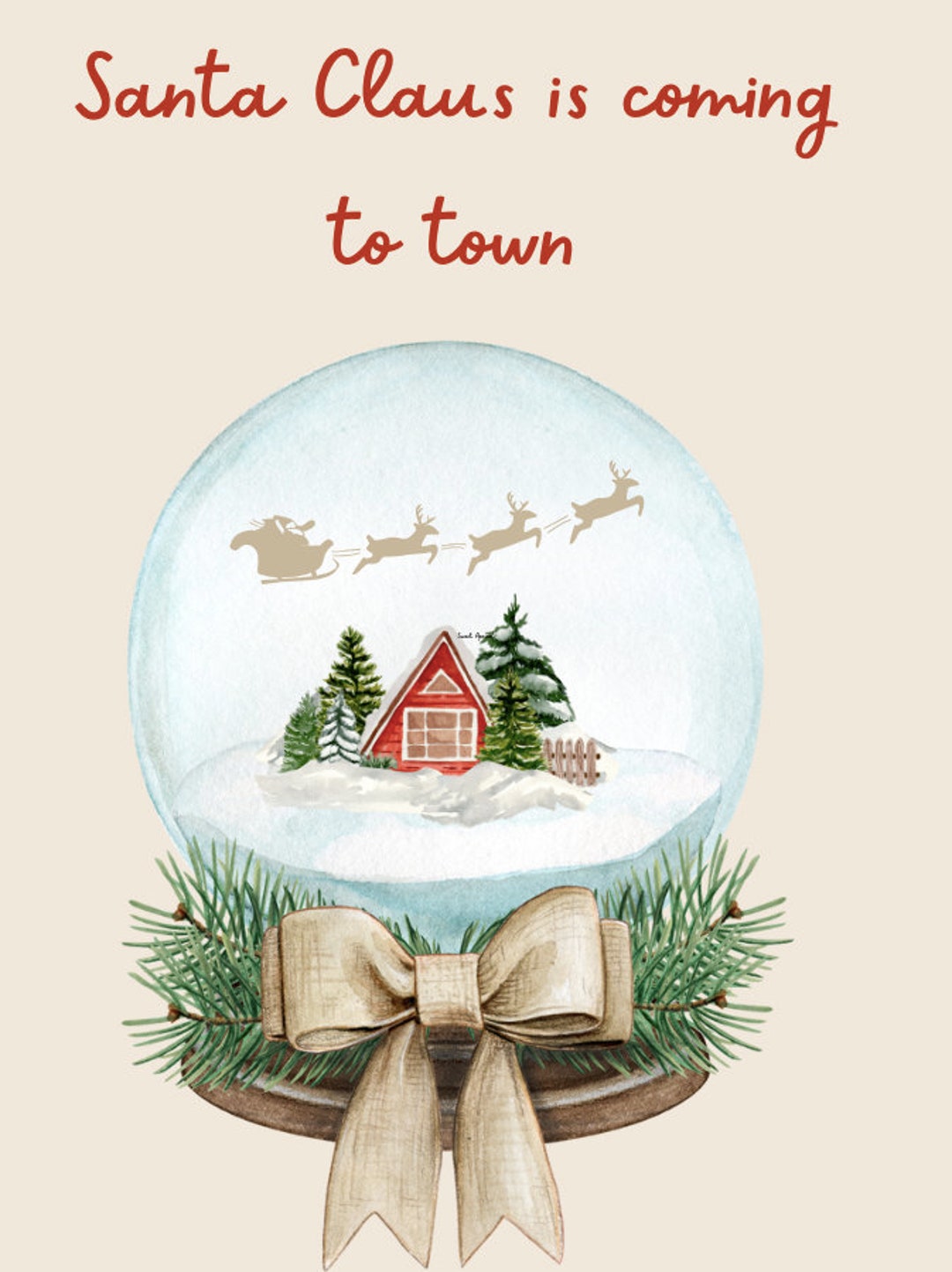 Santa Claus is Coming to Town Poster - Etsy