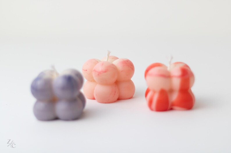 Marbled Mini Bubble Candle| Mini Bubble Candle| Unique Design Bubble ...