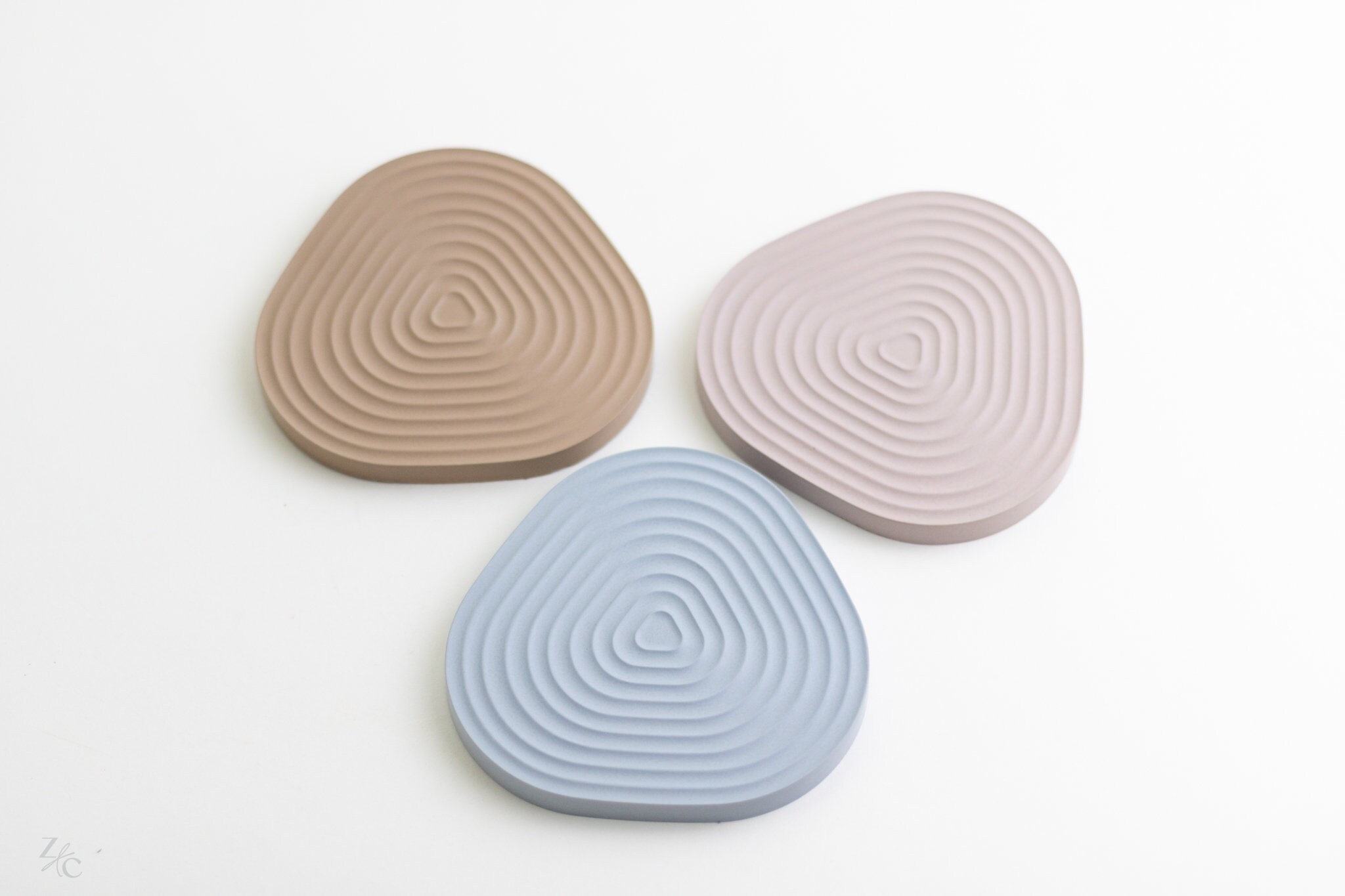 Ribbed Cement Coaster| Striped Pallet Coaster Set| Decorative Cement ...
