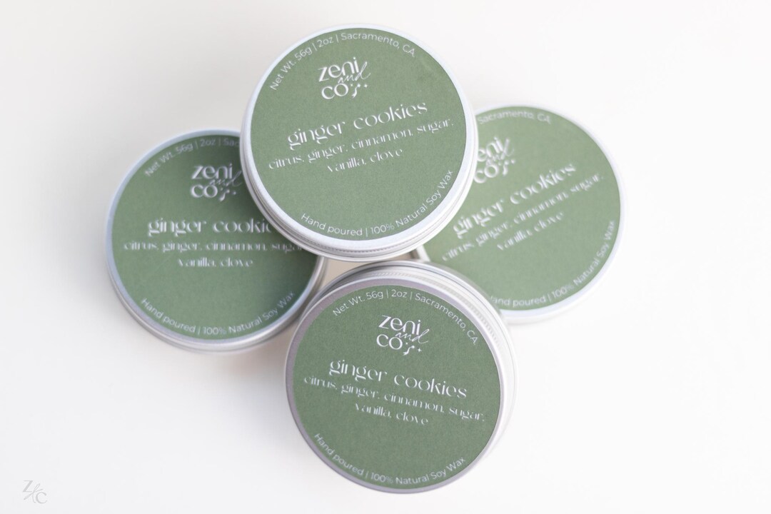 Ginger Cookies Candle Sample| Ginger Cookies Candle Tin| Soy Wax Candle ...