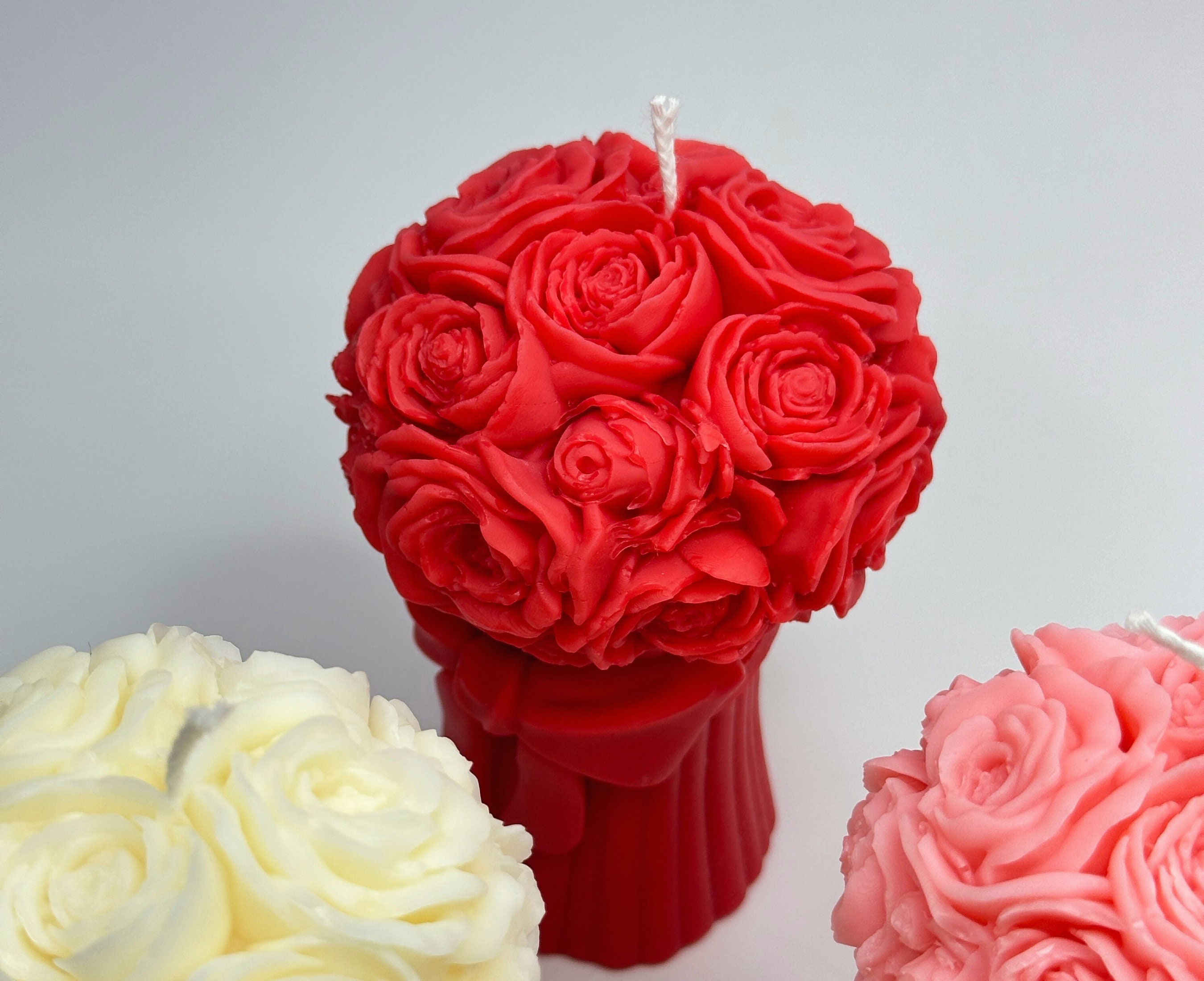 Flower Bouquet Candle Valentines Day Gifts Flower Candle Coquette Candles Romantic Bouquet ...