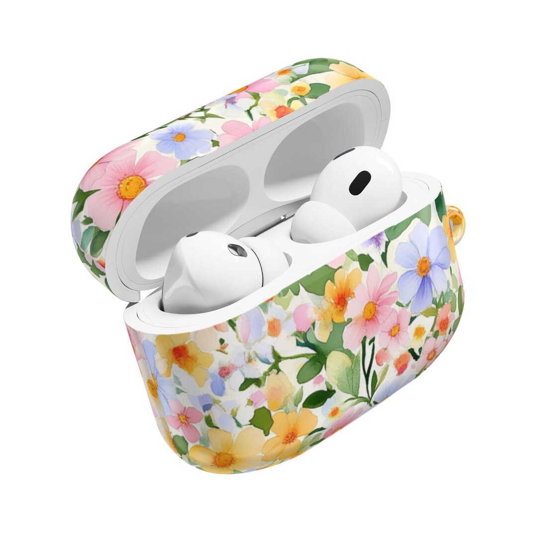 Spring Flowers Cute Pink Floral AirPod Case Gen 3 2 1 Airpods Pro 1 2 ...
