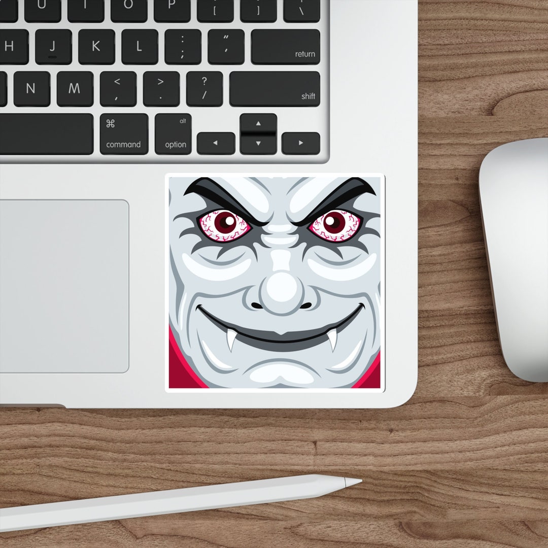 Halloween Scary Monster Face Die Cut Sticker Creepy Creature - Etsy