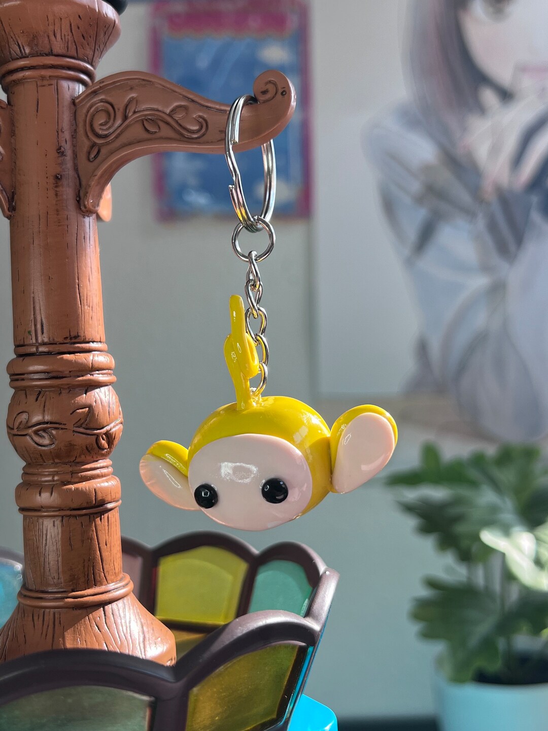 Teletubbies Laa-laa Polymer Clay Homemade Keychain - Etsy UK