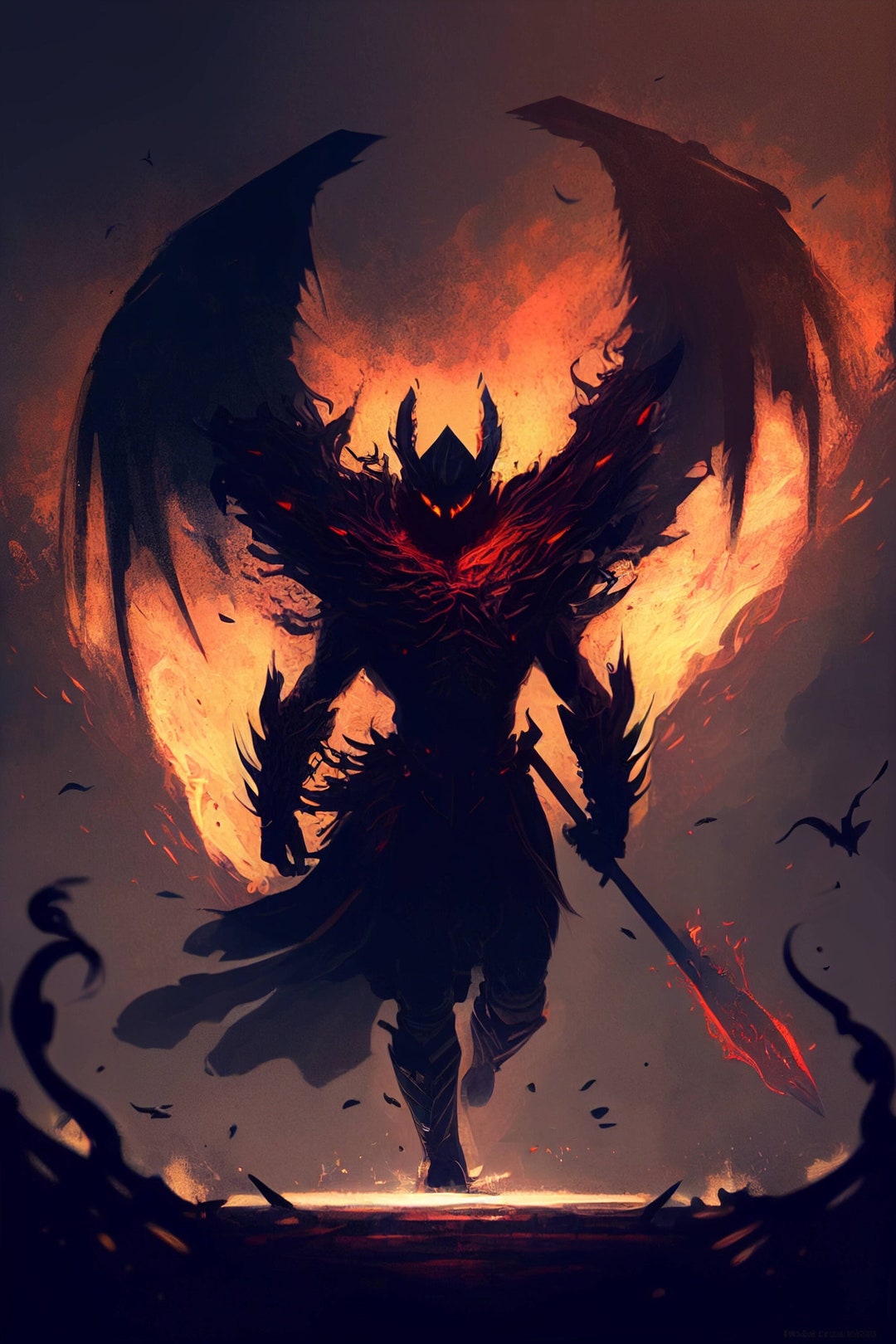 Spirit of Shadow and Flame - Etsy