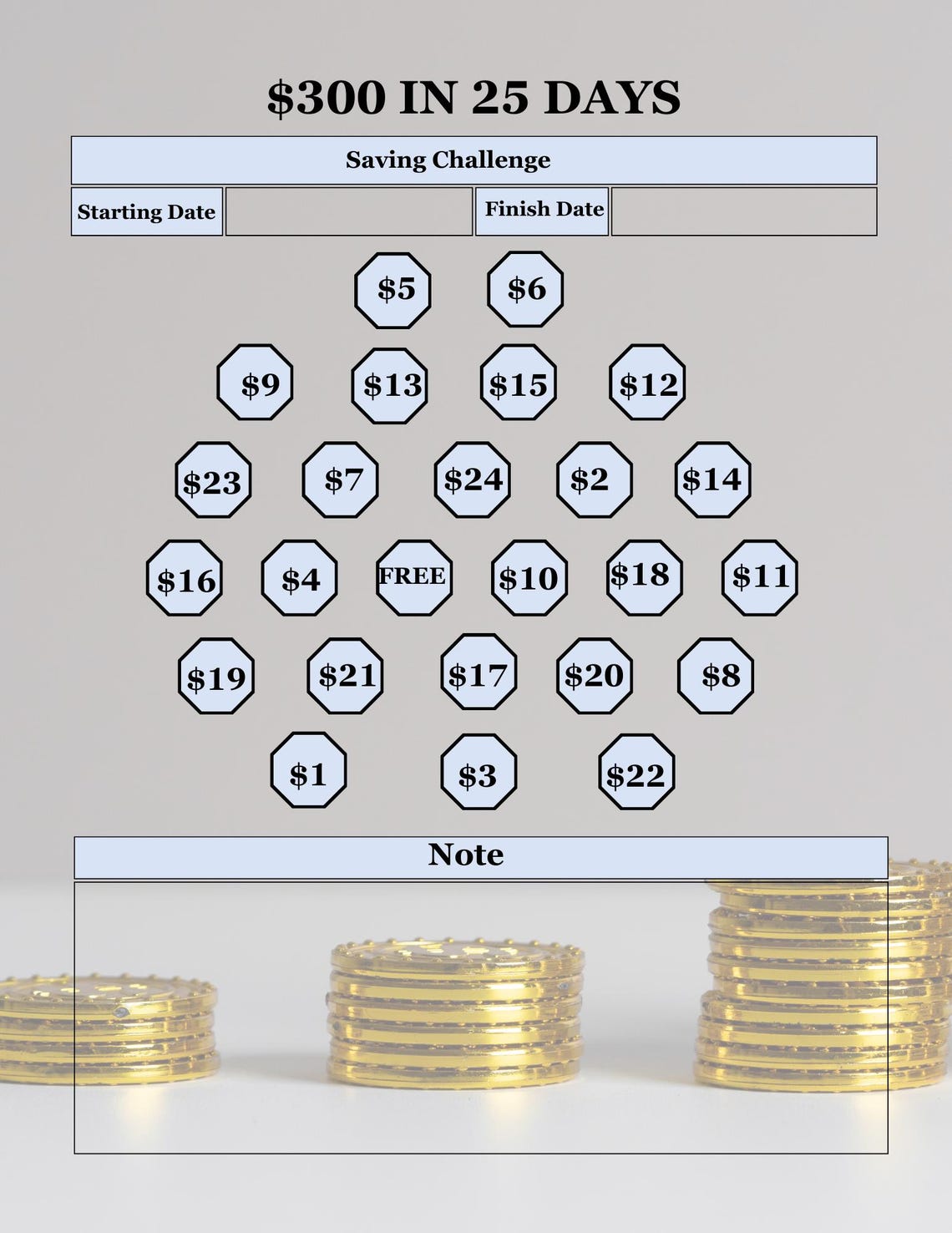 Printable Money Savings Challenge Tracker Bundle. Includes 10 Challenge ...
